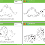 10 Little Dinosaurs Worksheet - Count - Super Simple