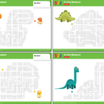 10 Little Dinosaurs Worksheet - Count - Super Simple