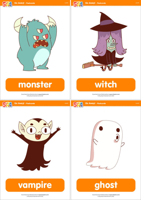 Go Away! Flashcards - Super Simple