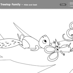 Line Up! Coloring Page - Super Simple