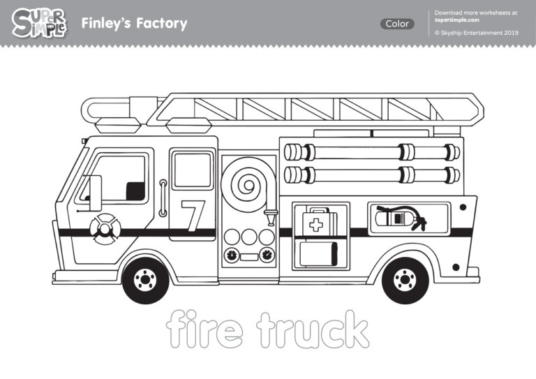 Finley's Factory Coloring Pages - Super Simple