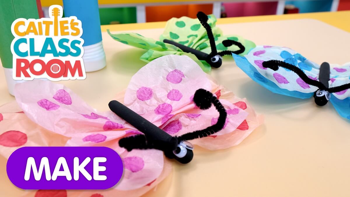 Make a Tissue paper Butterfly Craft - Super Simple