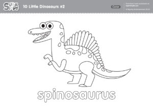 10 Little Dinosaurs #2 Coloring Pages - Super Simple