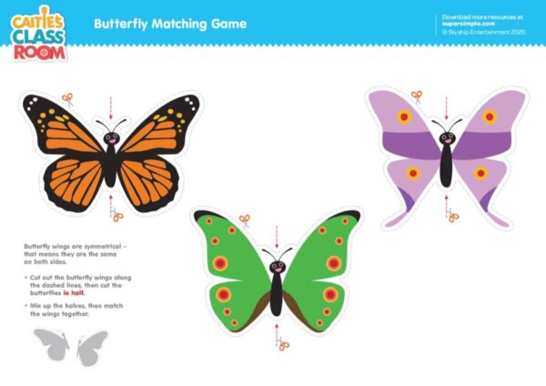 Butterfly Matching Game - Super Simple