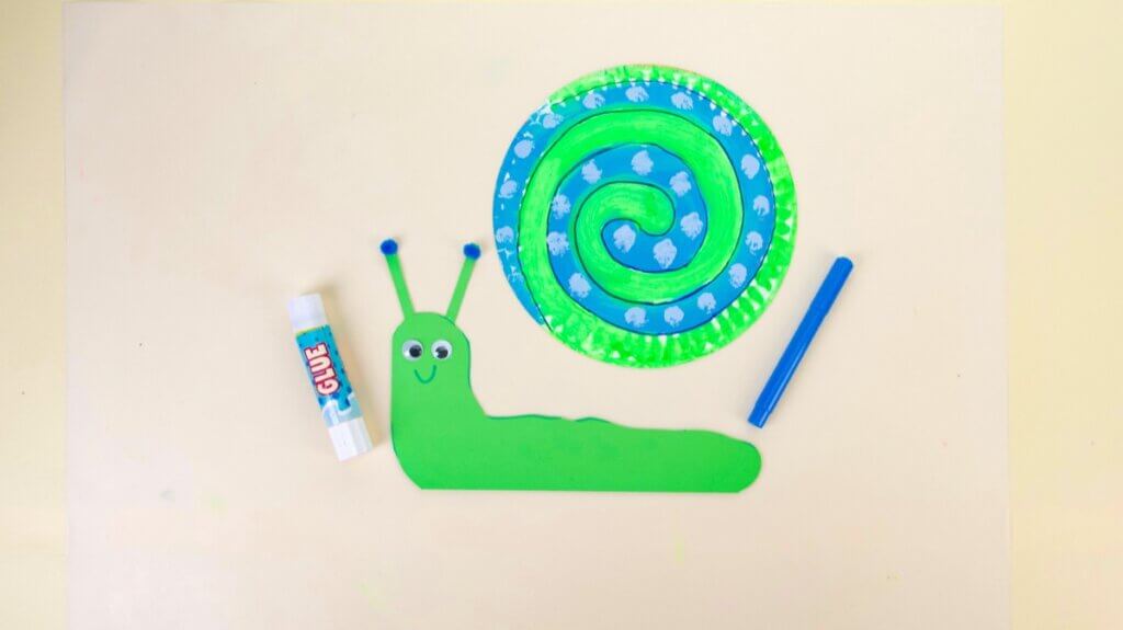 Paper Plate Snail Craft - Super Simple