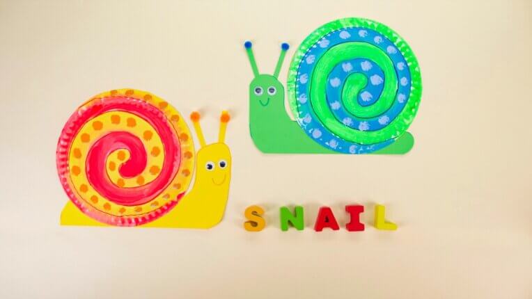 Paper Plate Snail Craft - Super Simple