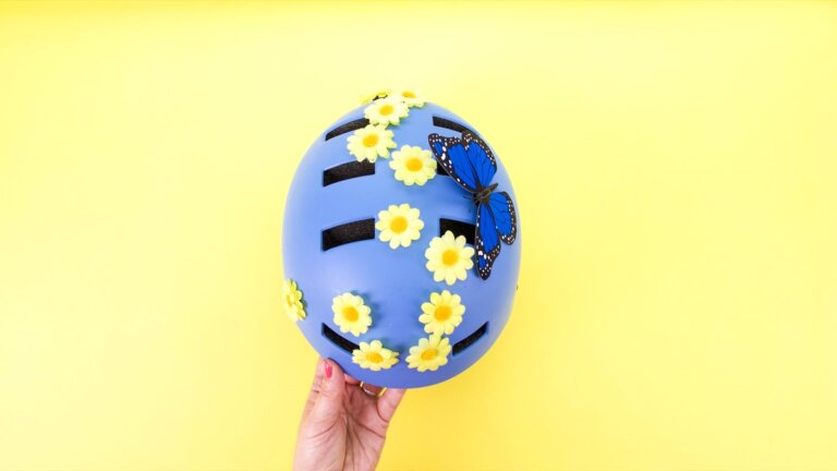 Decorate Your Helmet With A Butterfly & Flowers! - Super Simple