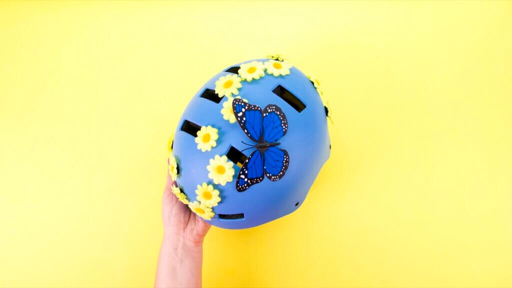 Decorate Your Helmet With A Butterfly & Flowers! - Super Simple