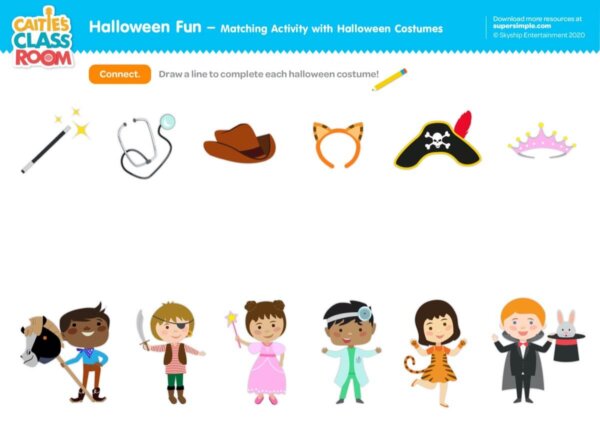 Matching Activity with Halloween Costumes - Super Simple