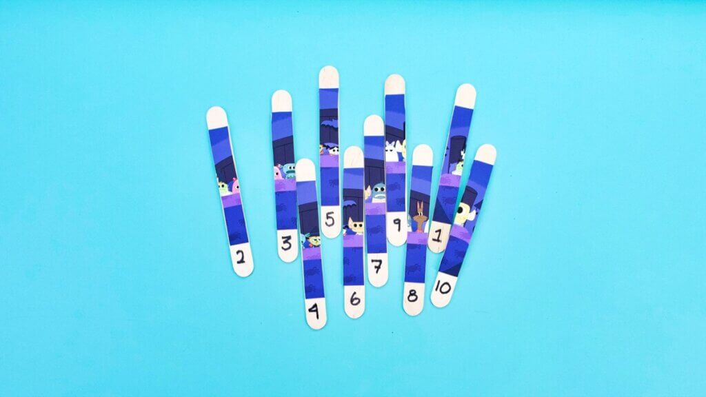 Popsicle Stick Puzzle - Halloween! - Super Simple