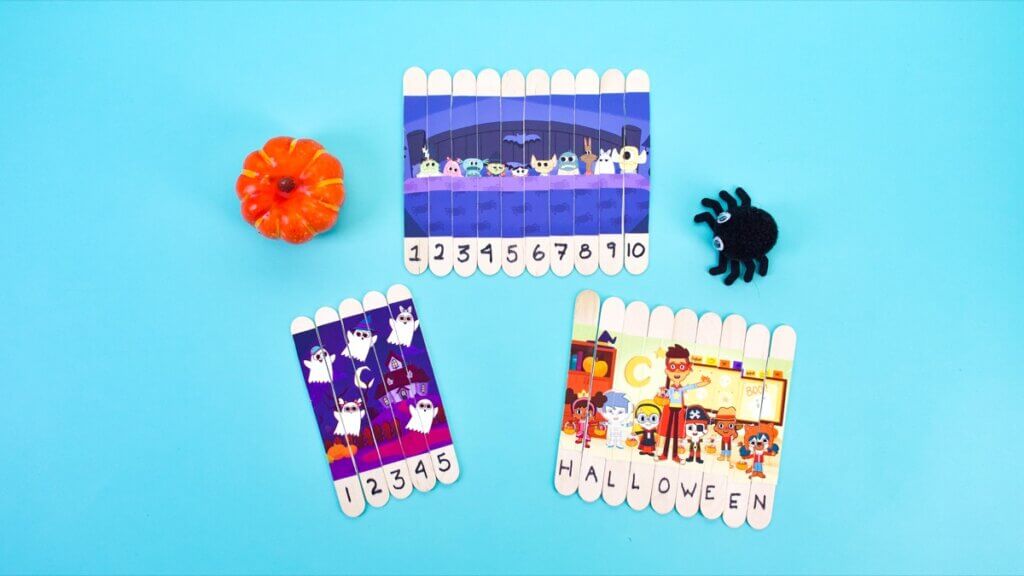 Popsicle Stick Puzzle - Halloween! - Super Simple