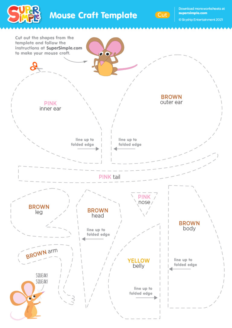 Mouse Craft Template - Super Simple