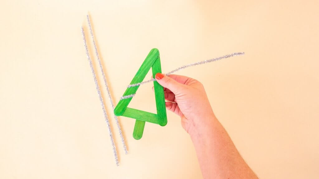 Popsicle Stick Christmas Tree Ornaments - Super Simple