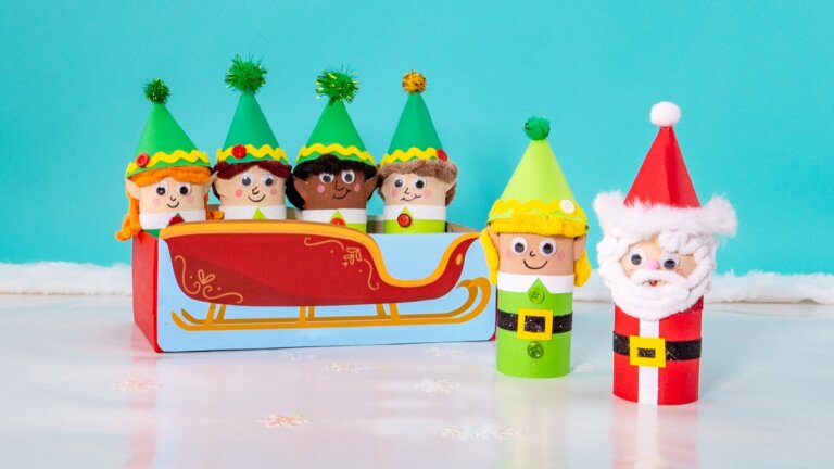 Five Little Elves Crafty Play Set - Super Simple