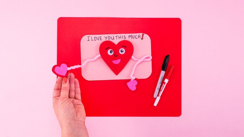 "I Love You This Much!" Homemade Card Craft - Super Simple