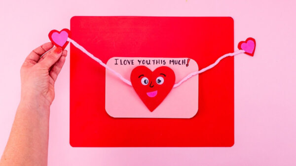 "I Love You This Much!" Homemade Card Craft - Super Simple