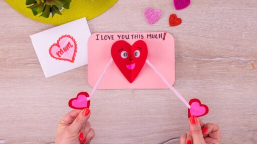 "I Love You This Much!" Homemade Card Craft - Super Simple