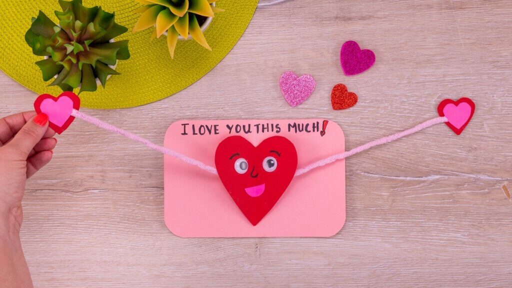 "I Love You This Much!" Homemade Card Craft - Super Simple