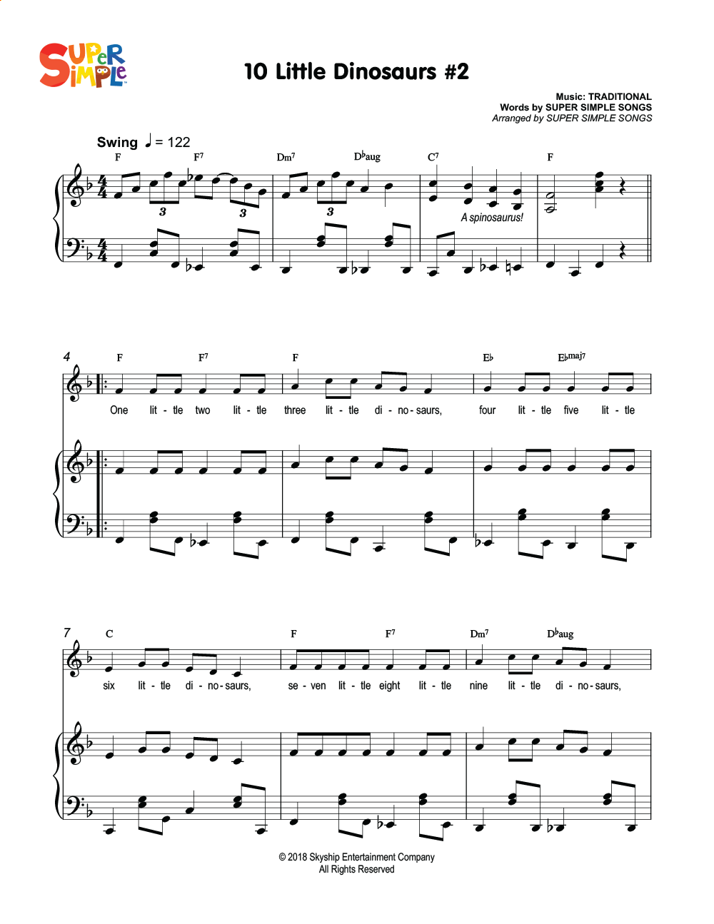 10 Little Dinosaurs #2 - Super Simple Songs