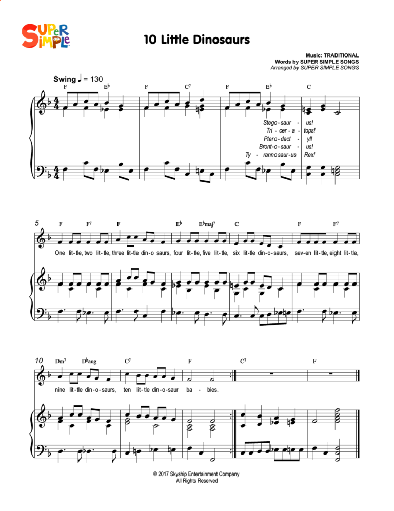 10 Little Dinosaurs - Super Simple Songs