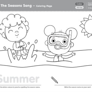 Line Up! Coloring Page - Super Simple
