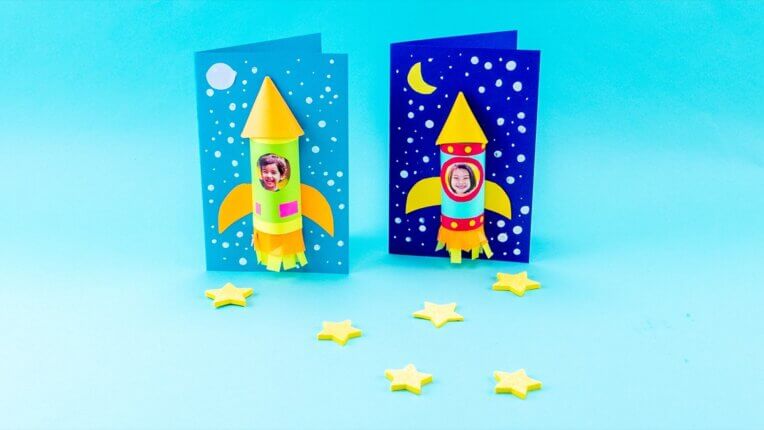 Rocket Card Craft - Super Simple