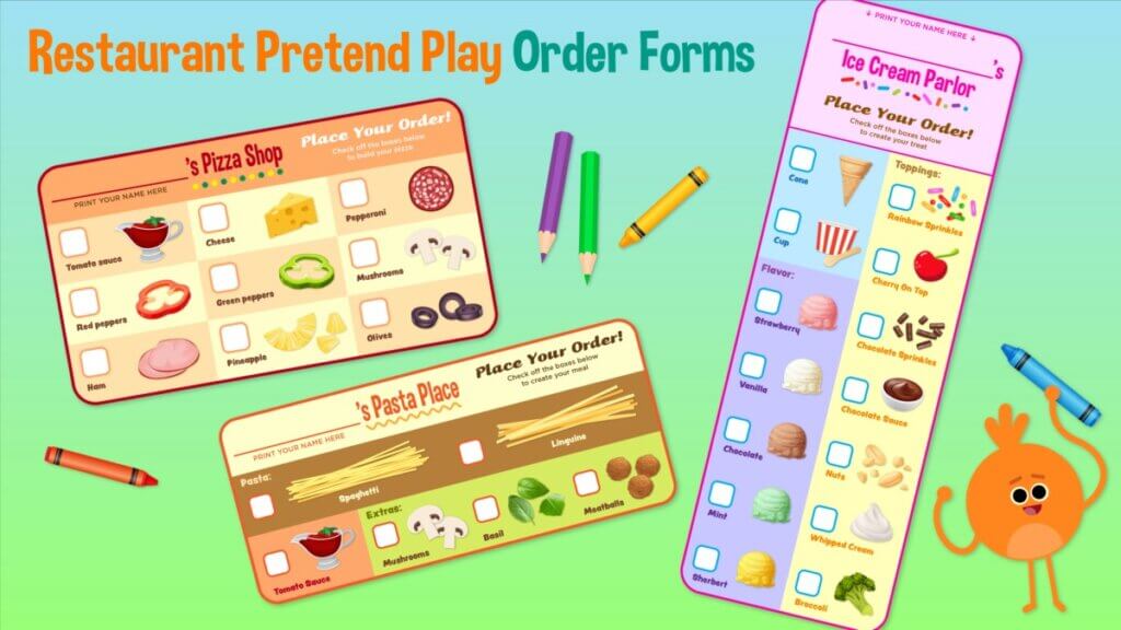 Restaurant Pretend Play Order Forms - Super Simple