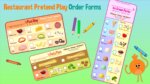 Restaurant Pretend Play Order Forms - Super Simple
