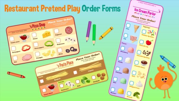Restaurant Pretend Play Order Forms - Super Simple