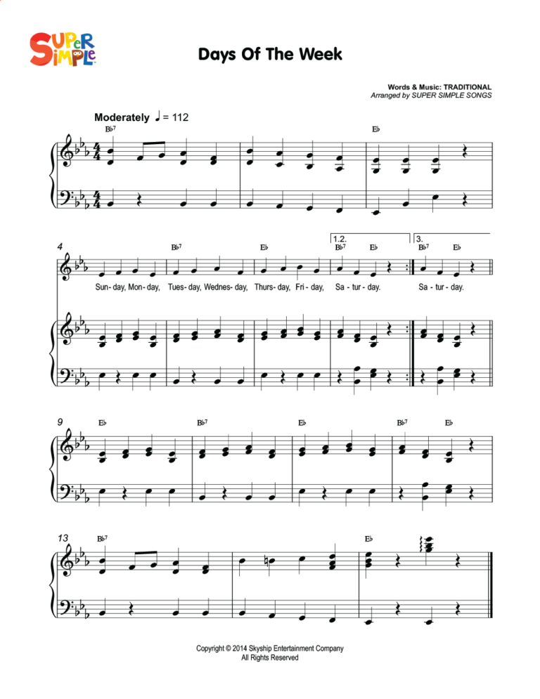 Days Of The Week - Super Simple Songs