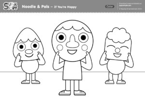 If You're Happy Coloring Page - Super Simple