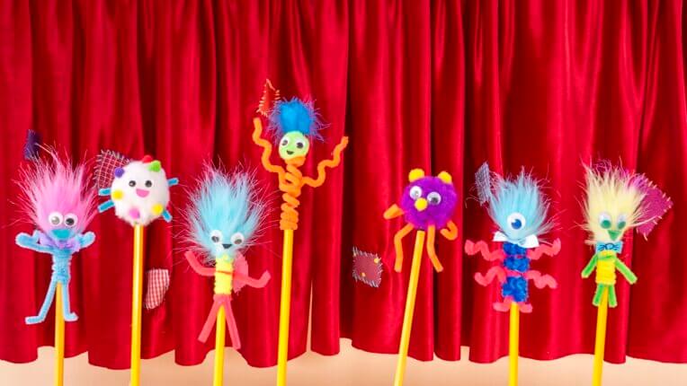 Pencil Puppets - Super Simple