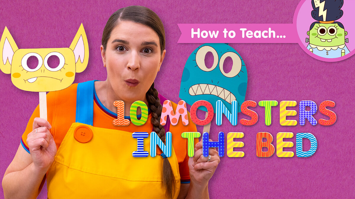 How To Teach 10 Monsters In The Bed - Super Simple