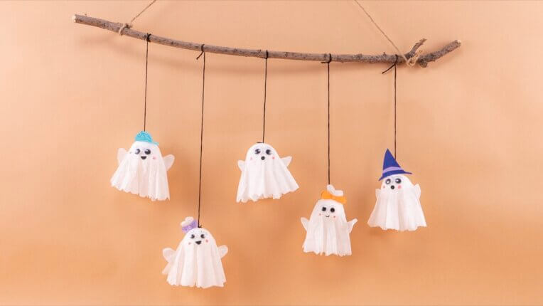 Flying Ghosts Halloween Decoration - Super Simple