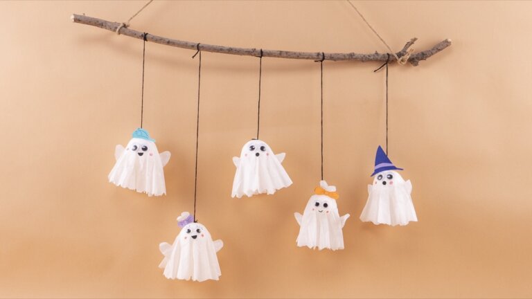 Flying Ghosts Halloween Decoration - Super Simple