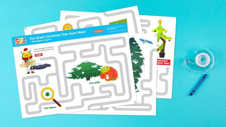 The Great Christmas Tree Hunt Maze - Super Simple