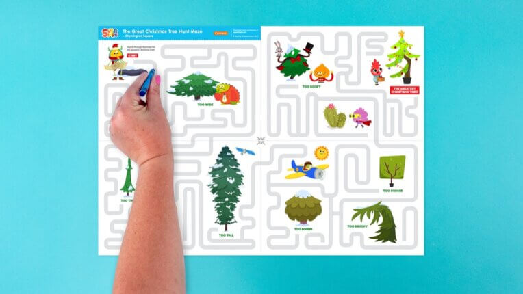 The Great Christmas Tree Hunt Maze - Super Simple