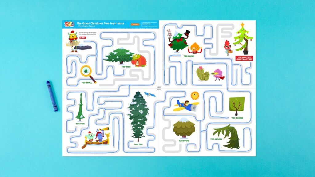 The Great Christmas Tree Hunt Maze - Super Simple