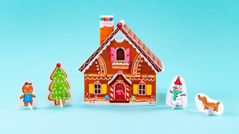 Gingerbread House Play Set Craft - Super Simple