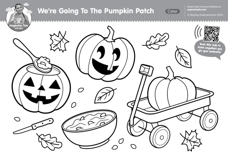 Imagination Time - We're Going To The Pumpkin Patch Coloring Page ...