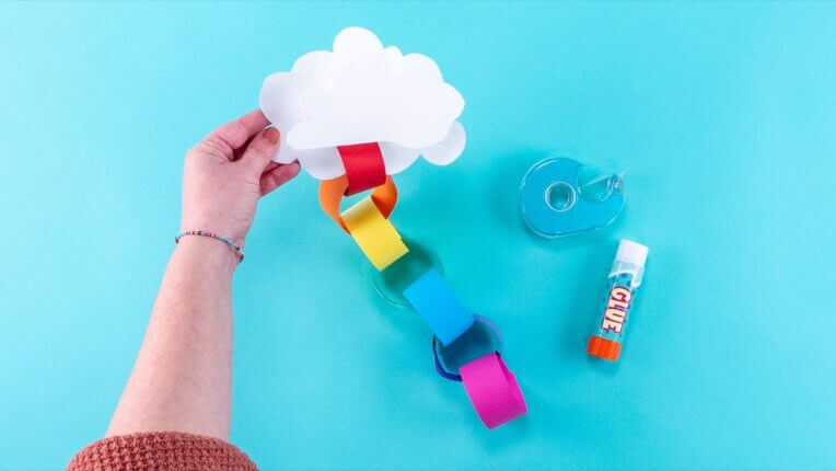 Rainbow Paper Chain Decoration For St. Patrick’s Day - Super Simple