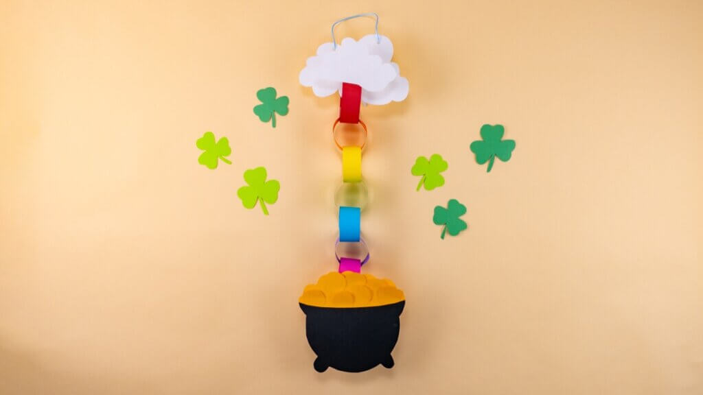 Rainbow Paper Chain Decoration For St. Patrick’s Day - Super Simple