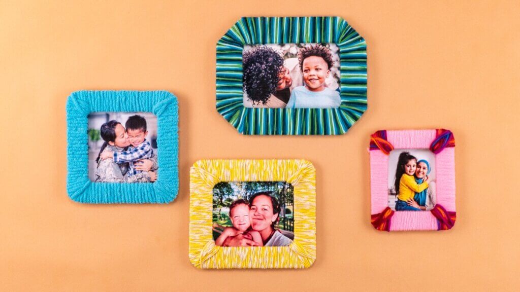 Yarn-Wrapped DIY Frame - Super Simple