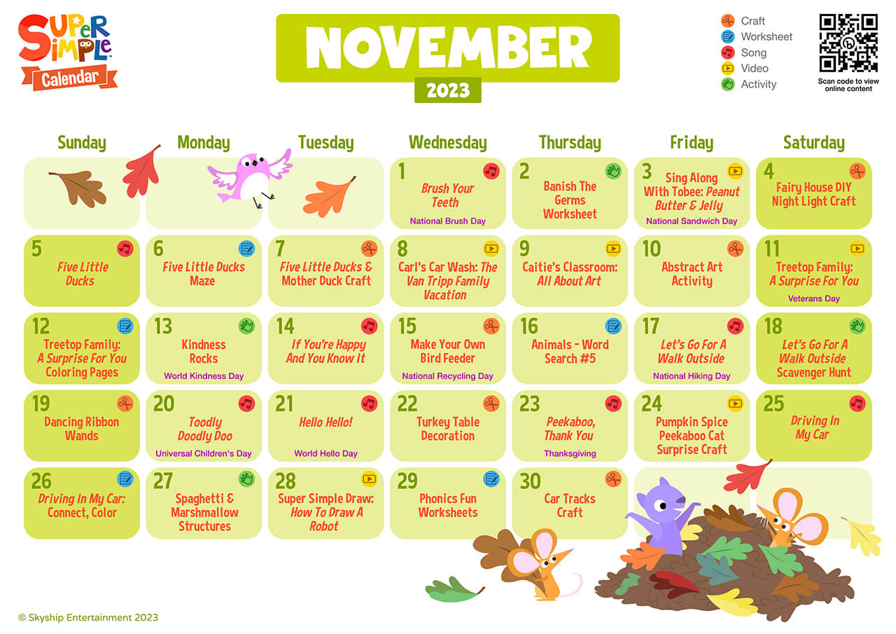 Super Simple Calendar - Super Simple