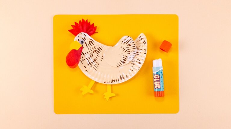 Paper Plate Chicken Craft - Super Simple