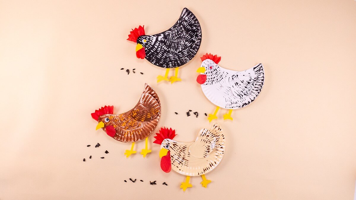 Paper Plate Chicken Craft - Super Simple