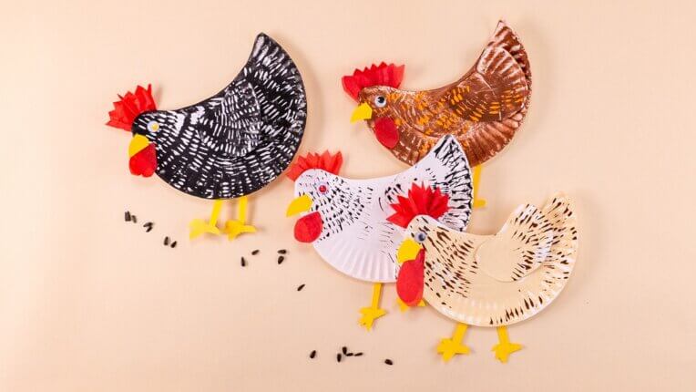Paper Plate Chicken Craft - Super Simple