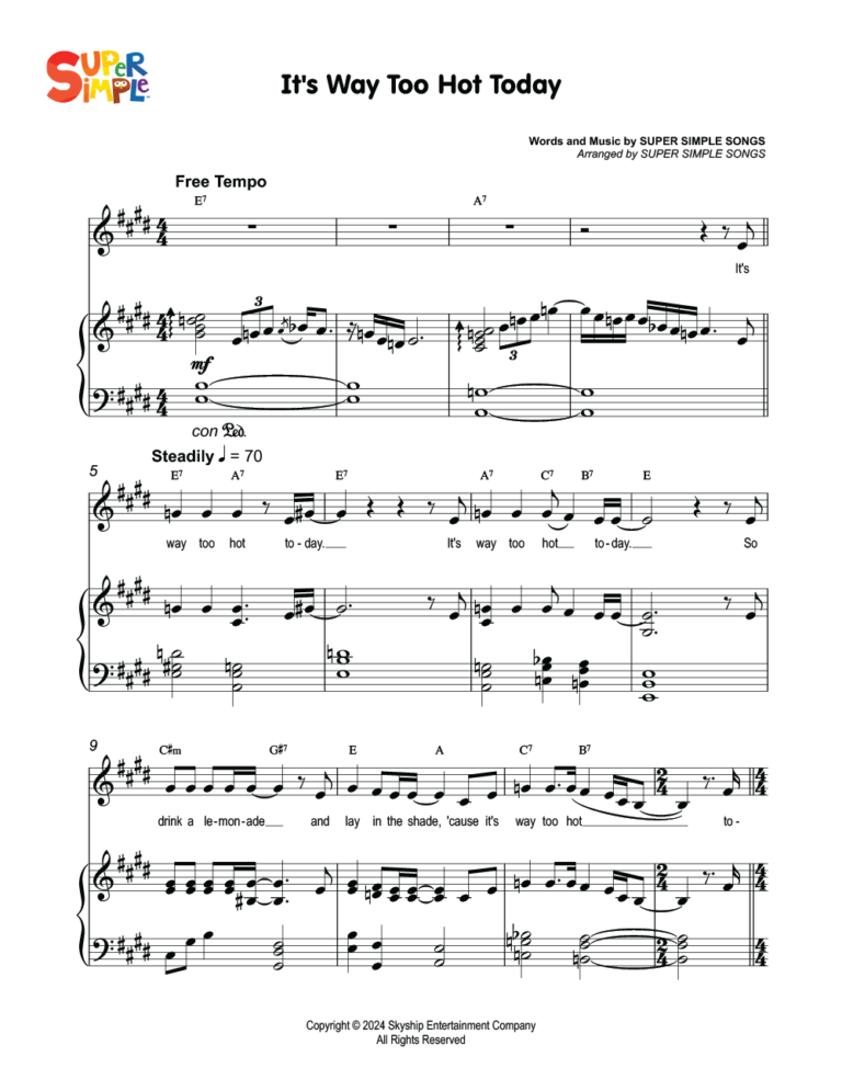 It's Way Too Hot Today - Super Simple Songs