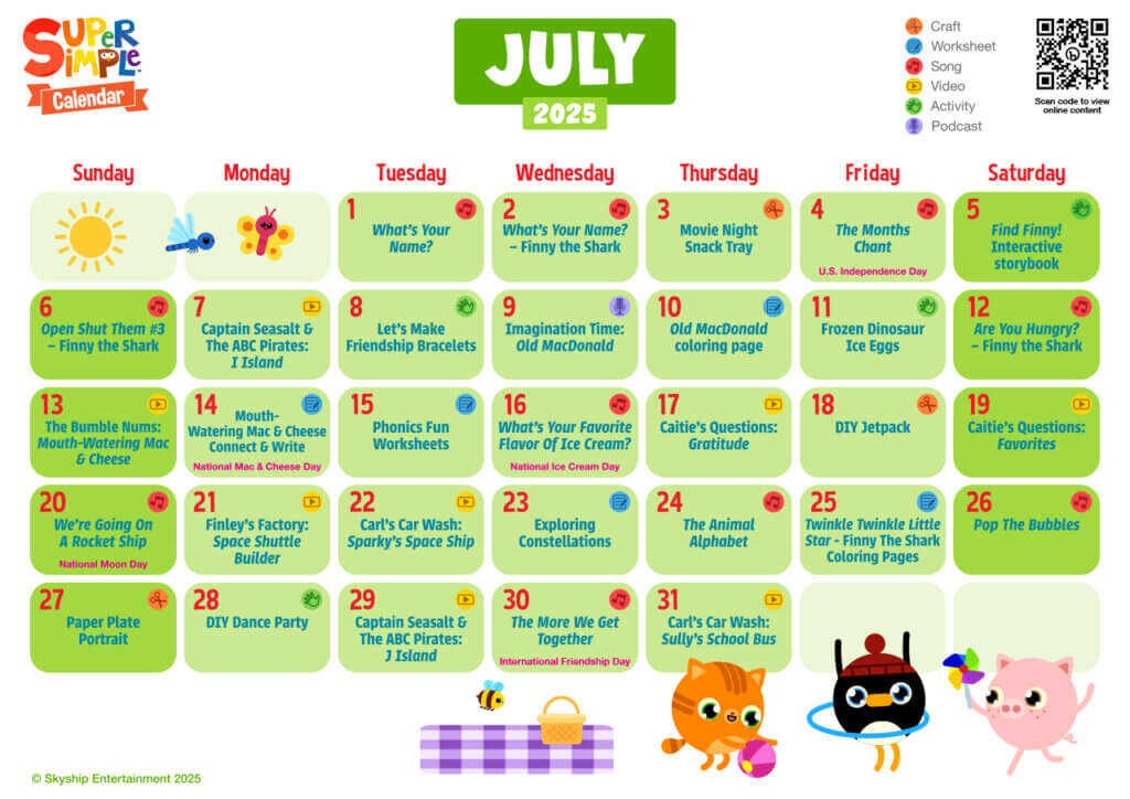 Super Simple Calendar - Super Simple