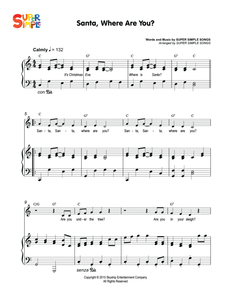 Santa, Where Are You? Sheet Music - Super Simple